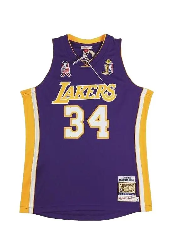 Mitchell & Ness Los Angeles Lakers Shaquille O'neal 34 Hardwood Classics Basketball Jersey - Default Colorway