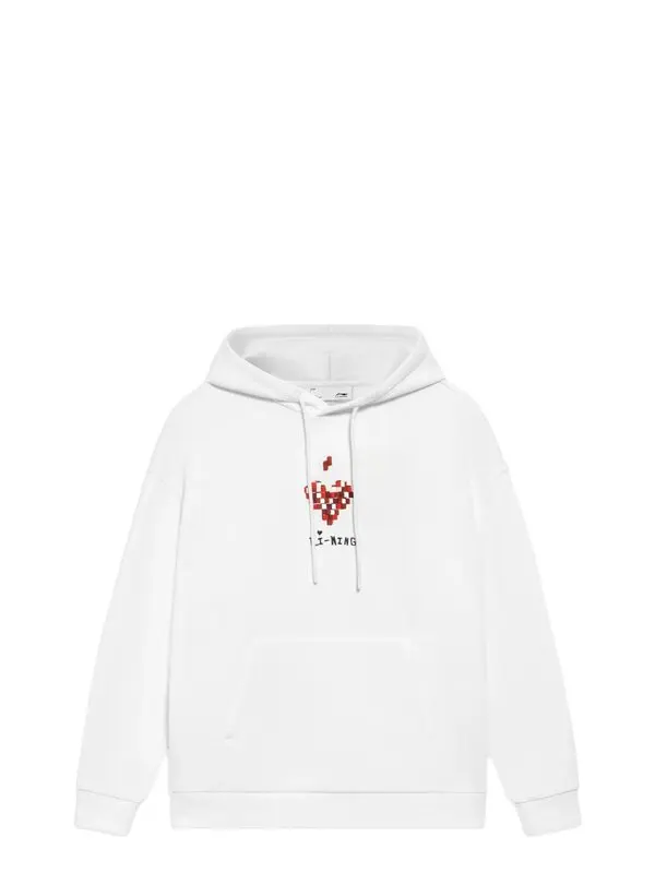 LI-NING Hooded Sweatshirt - White/red