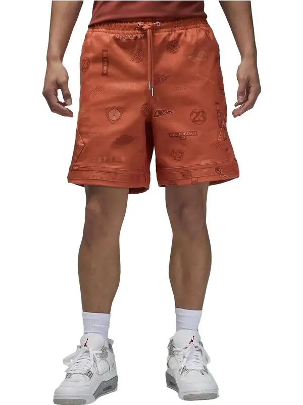 JORDAN Flight Heritage All-over Print Shorts - Light Sienna