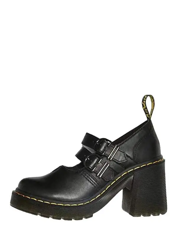 Dr. Martens Eviee Leather Heeled Shoes - Black