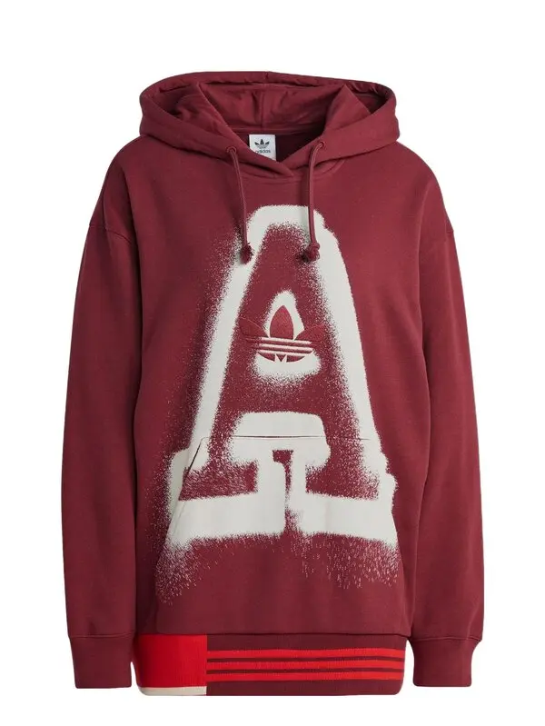 Adidas Originals Oversized Graphic Hoodie - Red