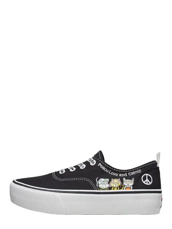 Sketchers Bobs Marley Low-top Canvas Sneakers - Black
