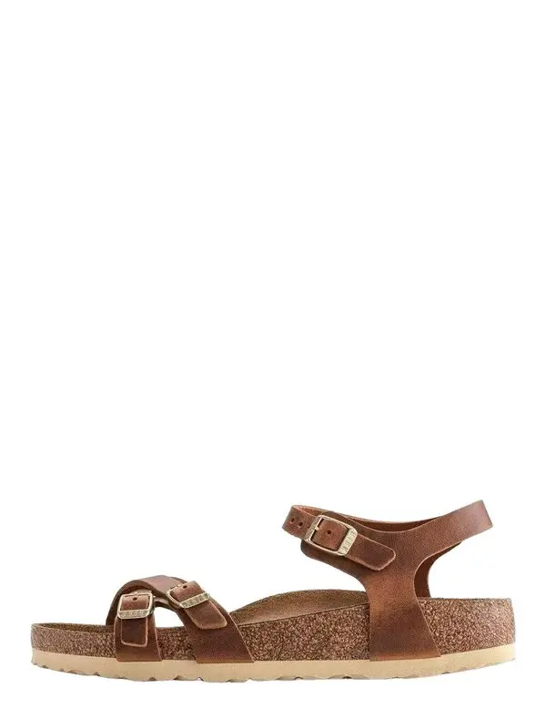 BIRKENSTOCK Kumba Oiled Leather Sandals - Brown