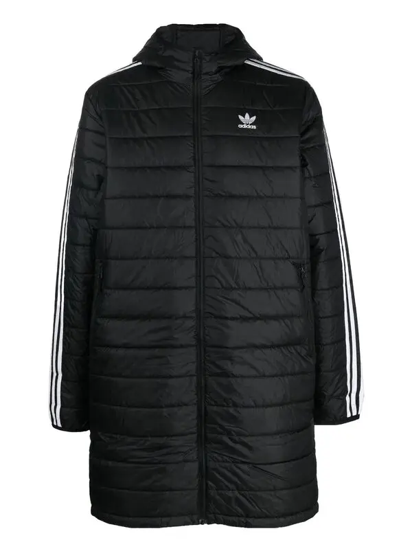 Adidas Originals Quilted Hooded Parka - Black