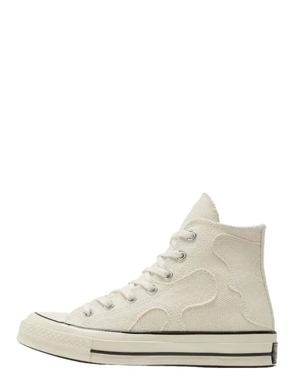 CONVERSE Chuck 70 High Top Egret Earth Camo Sneakers - Egret/black/white