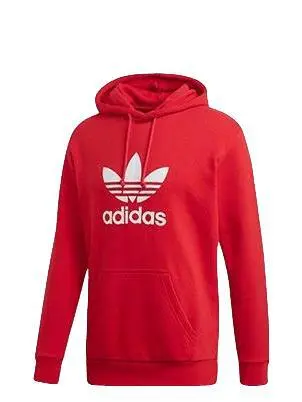 Adidas Originals Trefoil Pullover Hoodie - Red