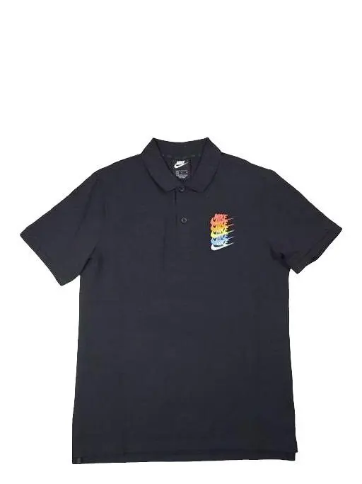 Nike Polo Rainbow Gradient Polo Shirt - Black
