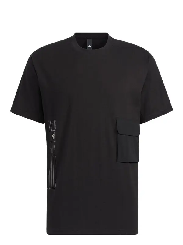 Adidas Th Hvcot Tee Solid Color Sports Short Sleeve Black - Multi-color