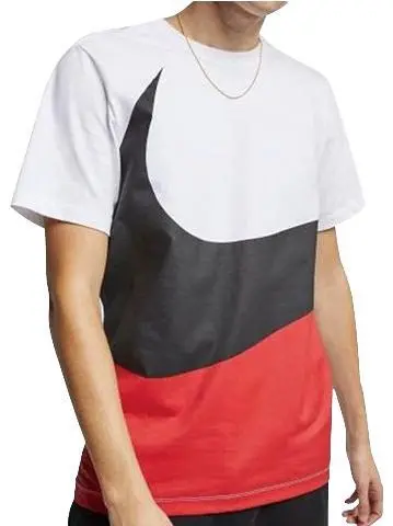 Nike Large Sports Pullover Round Neck Short Sleeve - White