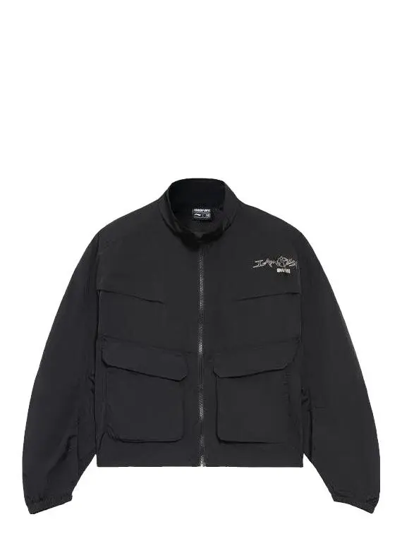 LI-NING Badfive Casual Stand Collar Loose Printing Jacket - Black