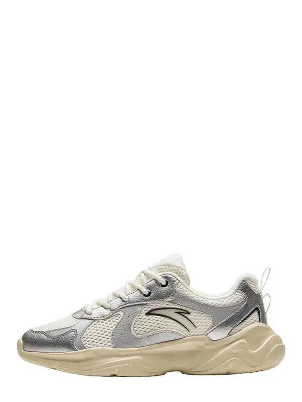 ANTA Casual Athletic Sneakers - Silver/white/black