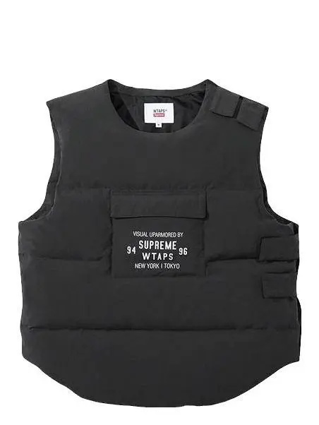 Supreme X Wtaps Tactical Down Vest - Black/white