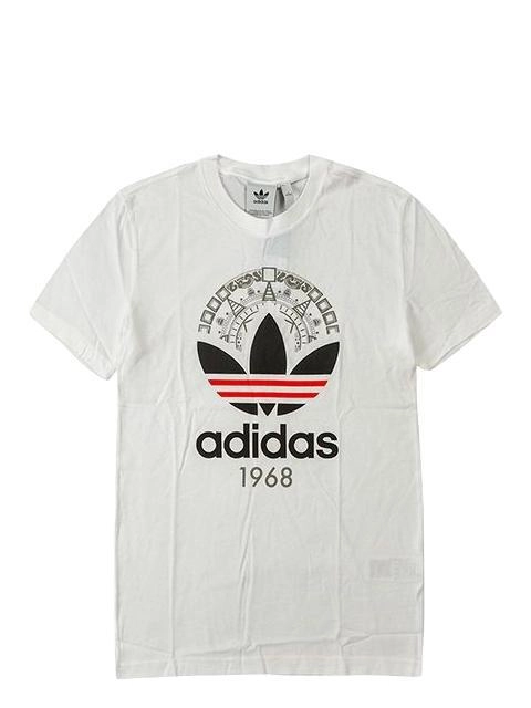 Adidas Originals Trefoil Tee Printing Casual Sports Short Sleeve - White