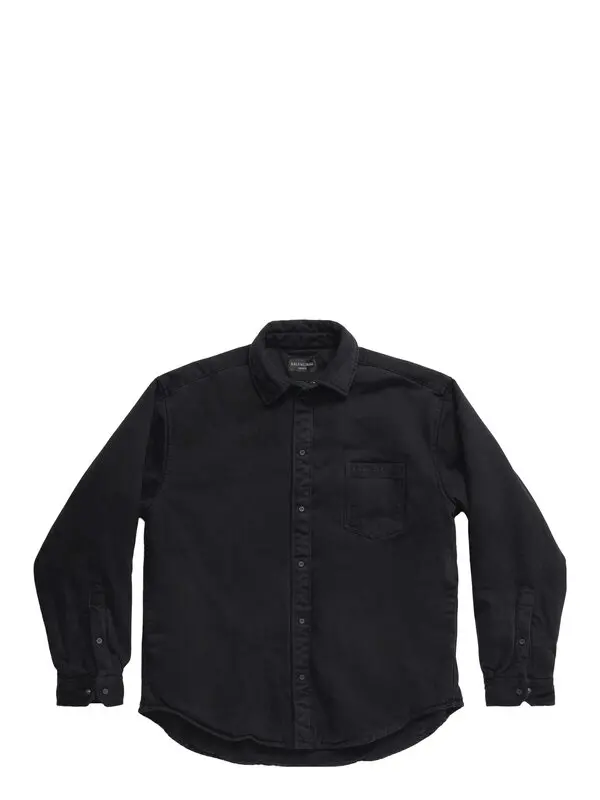 Balenciaga Padded Shirt Large Fit - Black