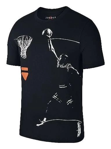 JORDAN Graphic Short-sleeved Print - Black