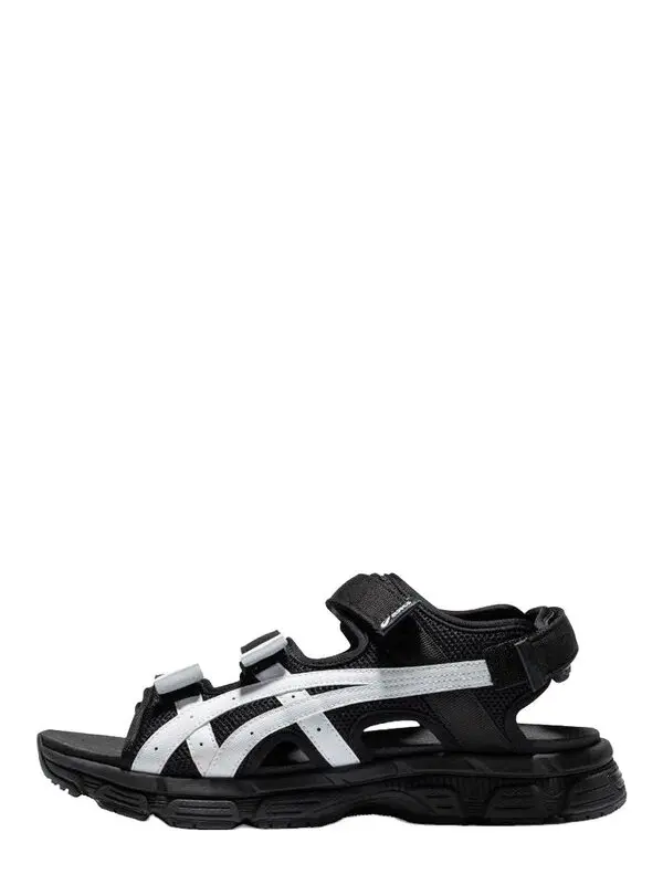 Asics Retro Sports Sandals With Velcro Fastening - Black/white