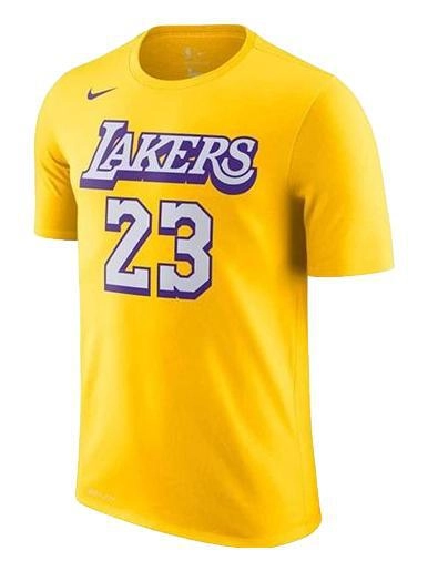 Nike Nba Lakers Lebron James "23" T-shirt - Yellow