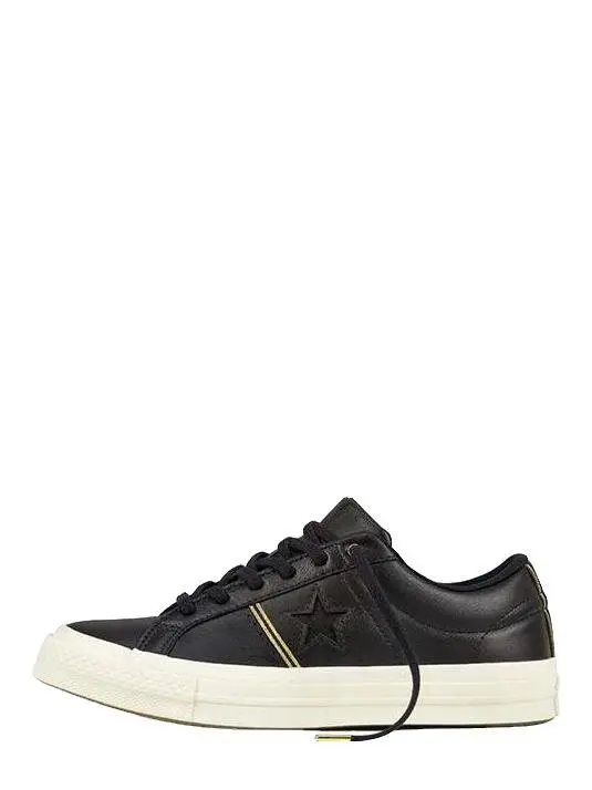 CONVERSE One Star Ox Shoes 'black/white' Leather - Black/gold