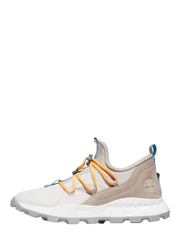Timberland Brooklyn Leather And Fabric Oxford Trainers - Beige/blue/orange
