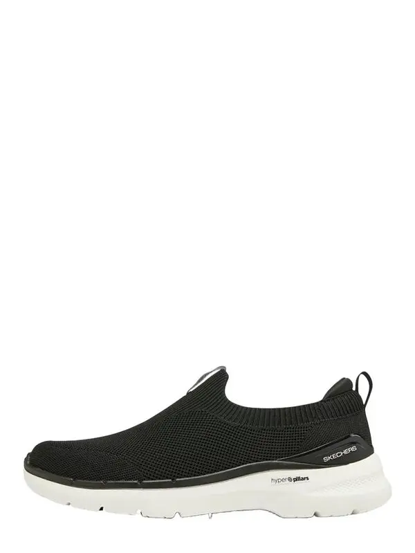 Sketchers Go Walk 6 Warnock Slip-on Athletic Shoes - Black