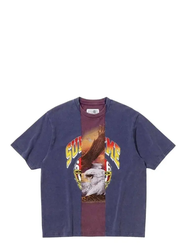 Supreme X Mm6 Maison Margiela Split S/s T-shirt - Navy