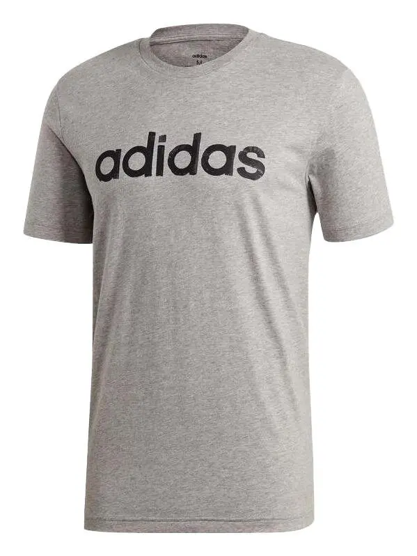 Adidas Alphabet Logo Sports Round Neck Short Sleeve Light Grey T-shirt - Default Color