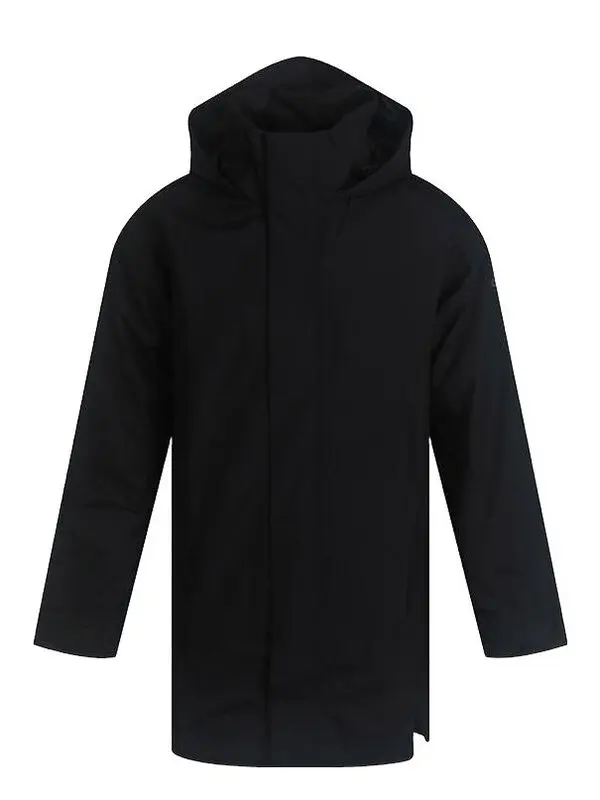 Adidas Parka With Hood And Logo Detailing - Black