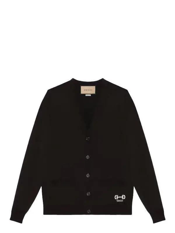 Gucci Extra Fine Wool Cardigan - Black