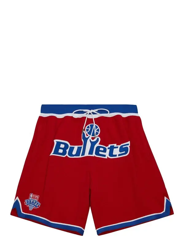 Mitchell & Ness X Just Don Hardwood Classics Washington Bullets 1993 Shorts - Red/blue