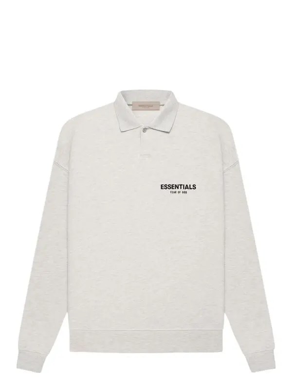 Fear Of God Ss22 Long Sleeve Polo Shirt 'light Oatmeal - Grey/beige