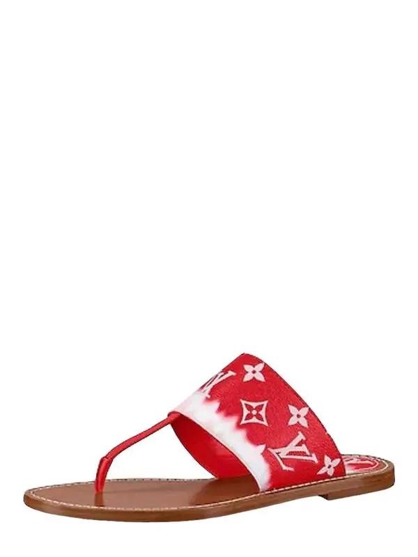 LOUIS VUITTON Palma Monogram Slides - Red/white
