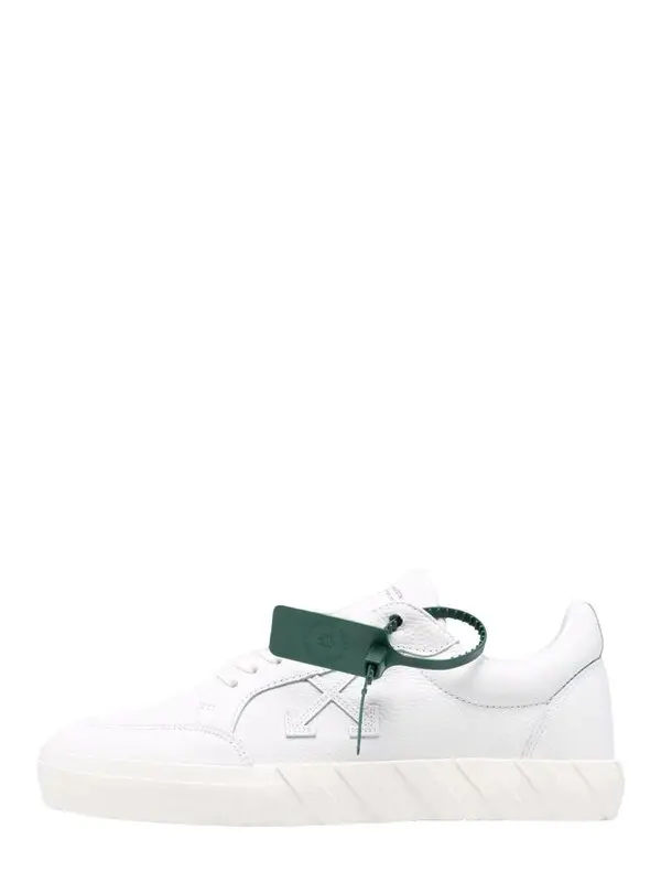 Off-White Low Vulcanized Canvas Sneaker - White/green