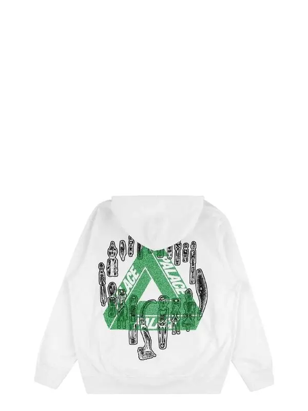 PALACE Jheeze Printing Logo Hooded Long Sleeves - White