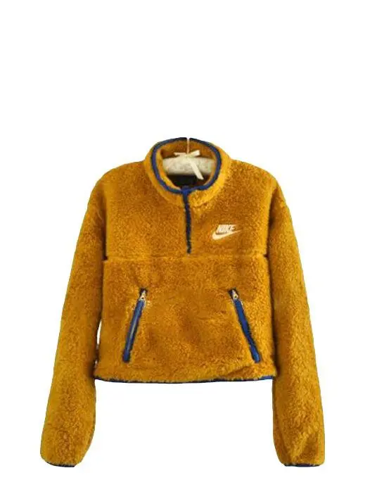 Nike Fleece Pull Chain Jacket - Brownyellow