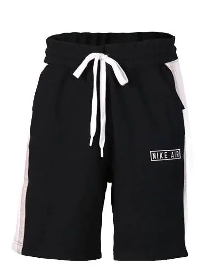 Nike French Terry Drawstring Shorts With Zipper Pocket - Black