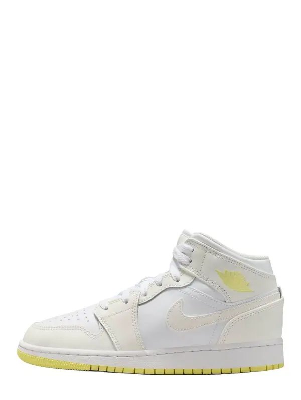 JORDAN 1 Mid Sneakers - Sail/white/light Laser Orange