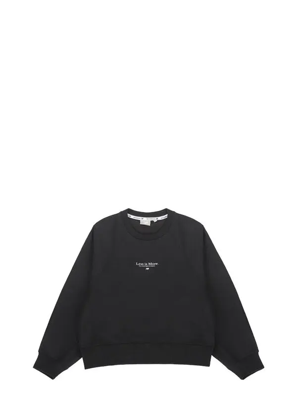 NEW BALANCE Pullover Hoodie With Alphabet Print - Black