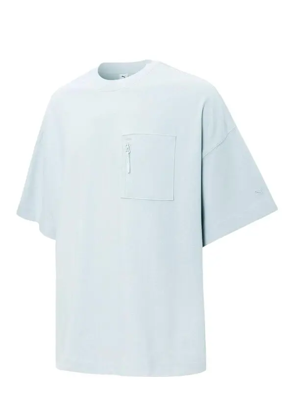 PUMA Logo Pocket T-shirt - Light Blue