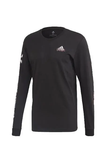 Adidas Graffiti Print Long Sleeve T-shirt - Black