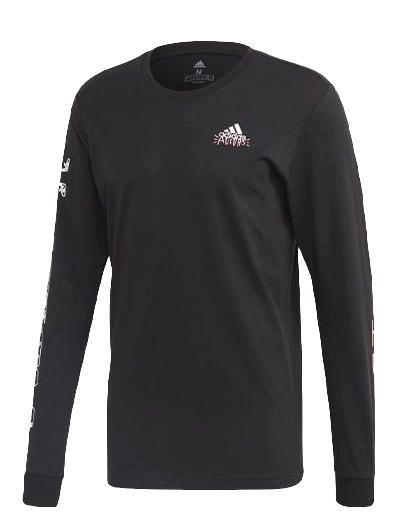 Adidas Graffiti Print Long Sleeve T-shirt - Black