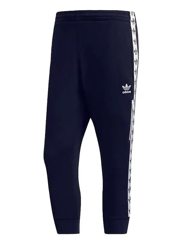 Adidas Originals Classic Logo Casual Sports Cropped Pants Blue - Navy