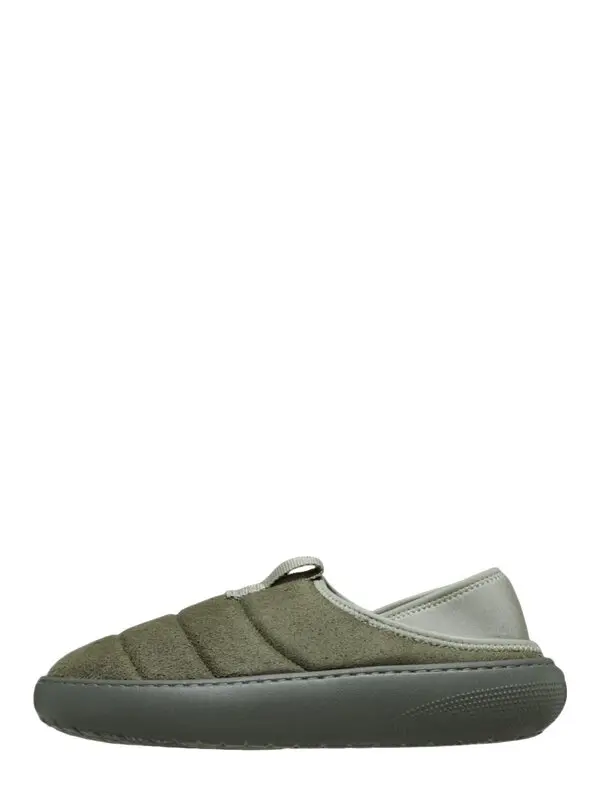 CROCS Classic Vegan Suede Moc Slipper - Army Green