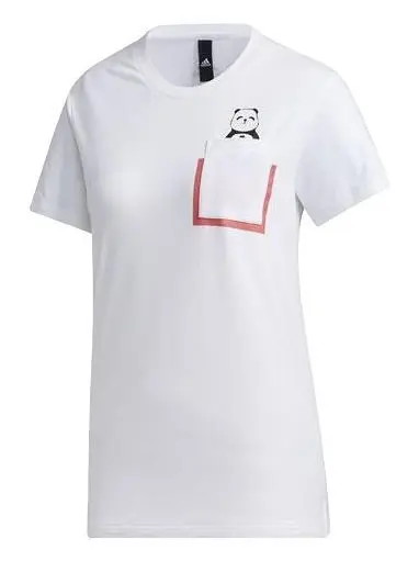Adidas Panda Pocket Graphic T-shirt - White