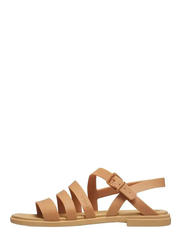 CROCS Strappy Flat Sandals With Buckle Fastening - Brown