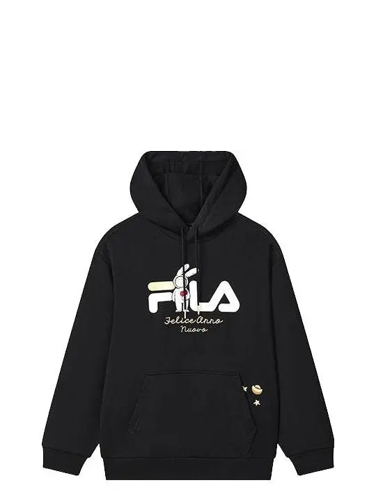 FILA Logo Hoodie - Black/white