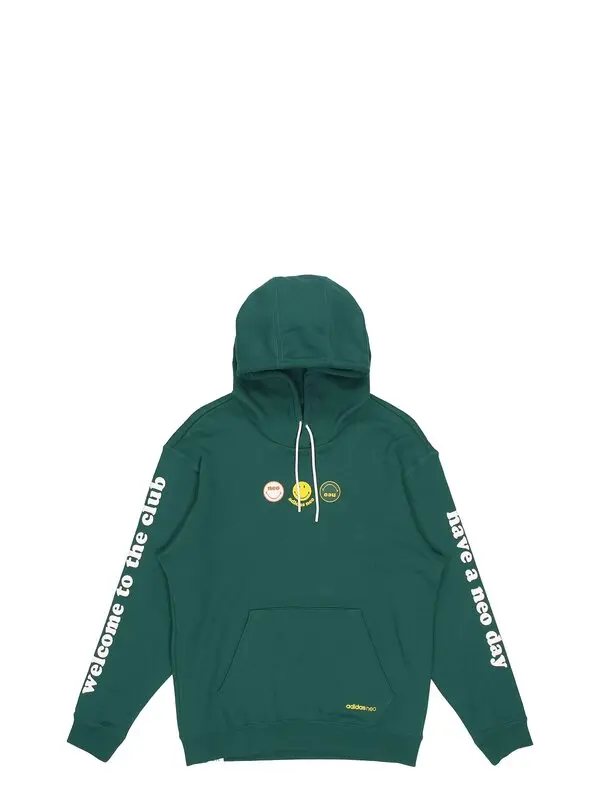 Adidas Neo X Smiley Crossover Alphabet Printing Sports Pullover - Green