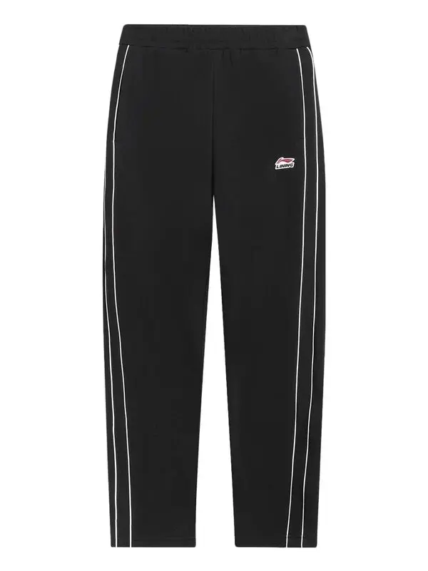LI-NING Striped Logo Pants 'black - Black/white