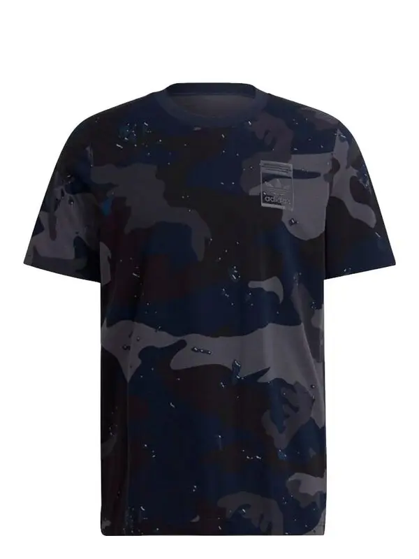 Adidas Originals Camouflage Printing Short Sleeve Blue - Navy