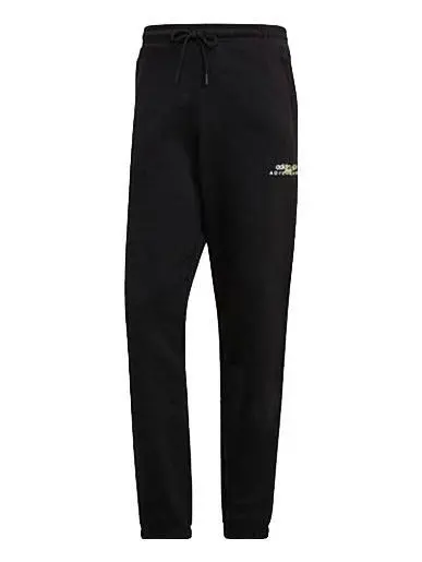 Adidas Originals Running Training Stay Warm Lacing Casual Sports Pants - Black