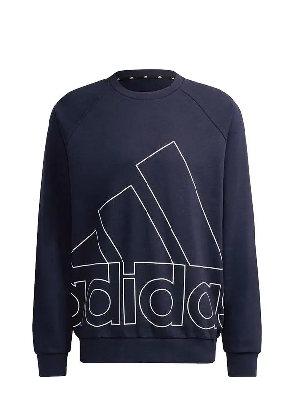 Adidas Big Lo Sweatshirt With Logo Printing - Navy